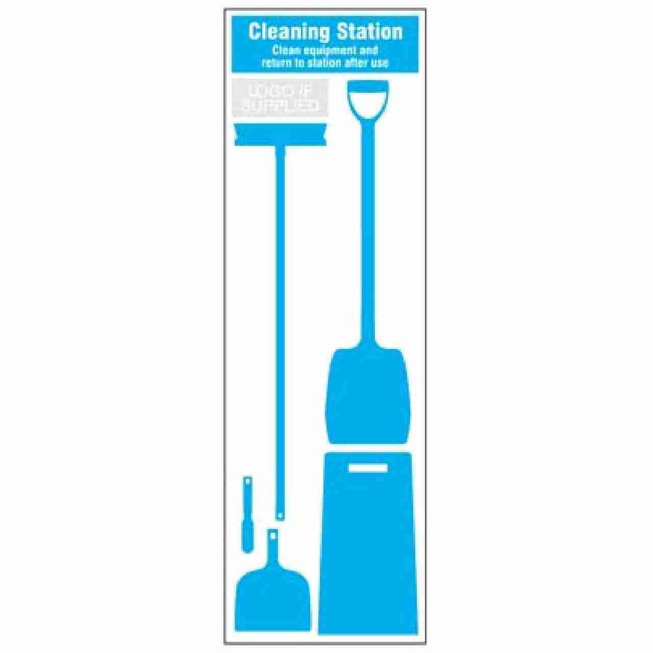 Cleaning Station Shadow Board – Complete Kit With Tools (5 Piece)